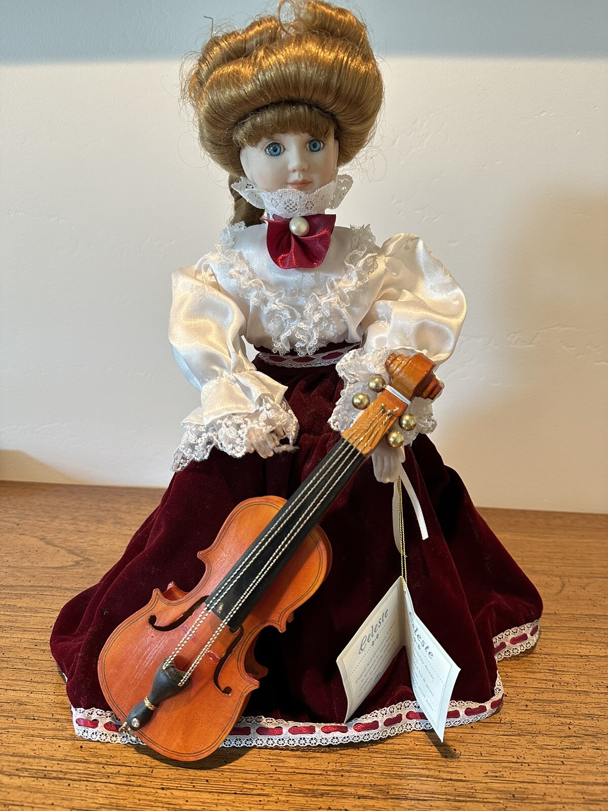 Vintage 14.5” Porcelain Doll “Celeste” ANCO MERCHANDISE 1994 Turn key ...