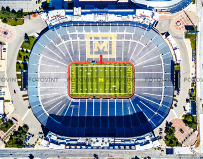 MICHIGAN STADIUM Aerial Photo Picture WOLVERINES FOOTBALL Big House ...