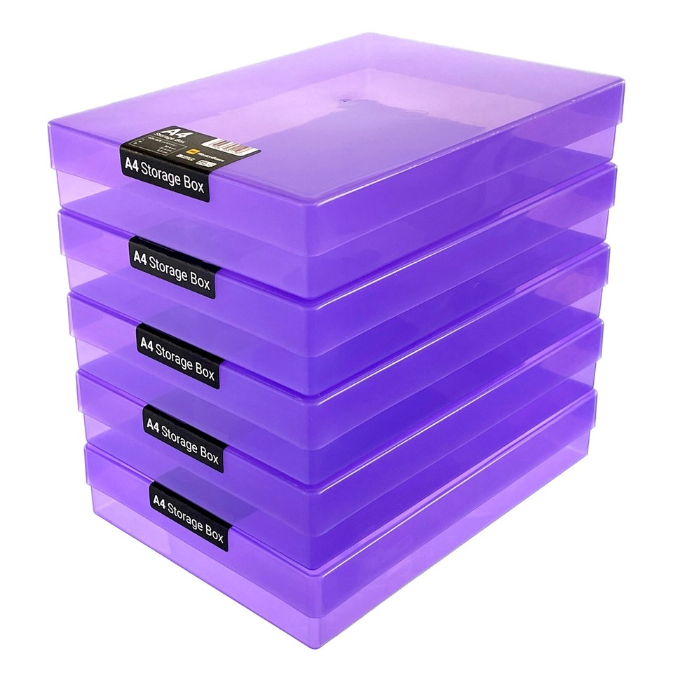 WestonBoxes A4 Craft Storage Boxes for Paper, Card & Stationery, Pack ...