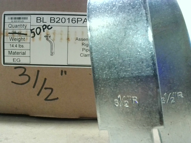 Eaton B-Line B2016PAZN 3-1/2" Rigid/IMC Conduit Strut Clamp Box Of 40 ...