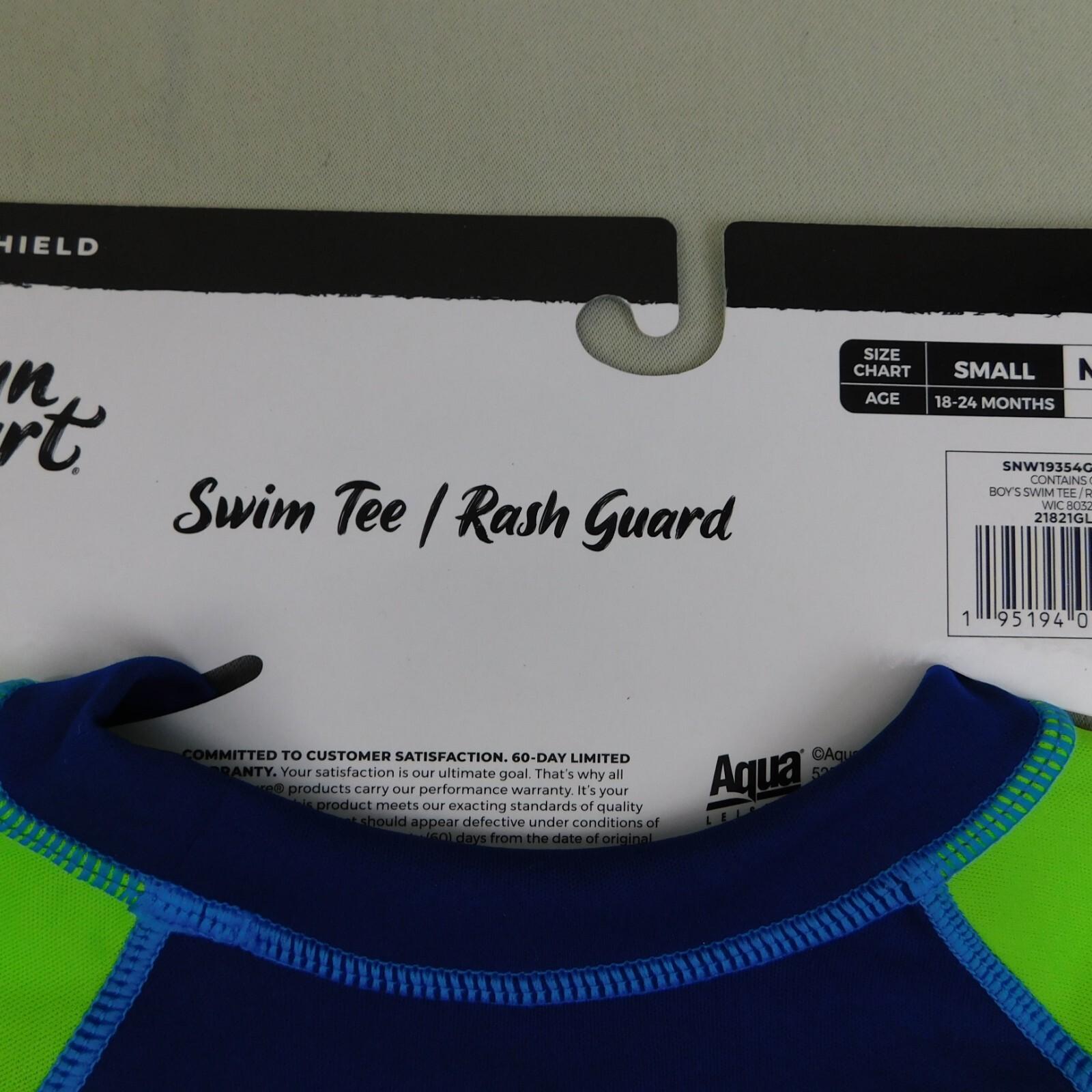 Sun Smart Kids Swim Tee & Rash Guard - Blue Dinosaur - Medium, 2-4 ...