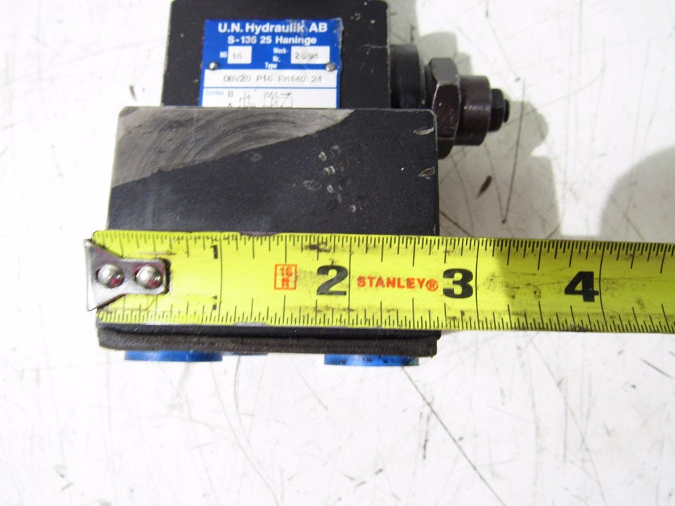 U.N. HYDRAULIK AB DBV20 P16 FM140 24 HYDRAULIC VALVE ***NEW*** | eBay