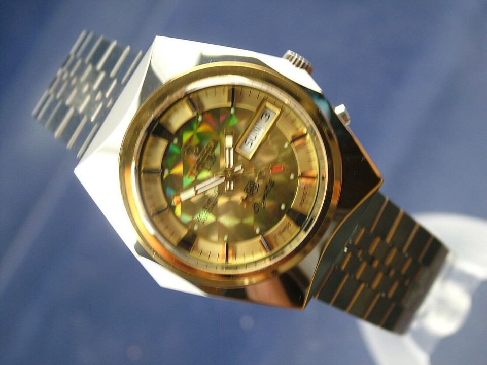 Vintage Retro Swiss Tressa Lux Crystal Automatic Watch 1970s NOS Cal AS ...