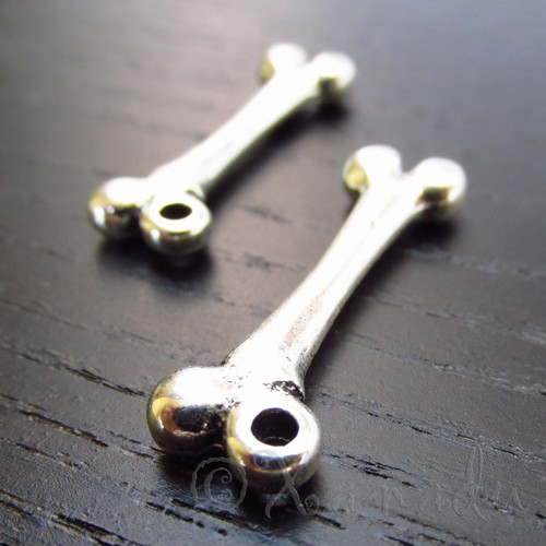 Human Femur 32mm Antiqued Silver Plated Leg Bone Charms C6497 - 5, 10 ...