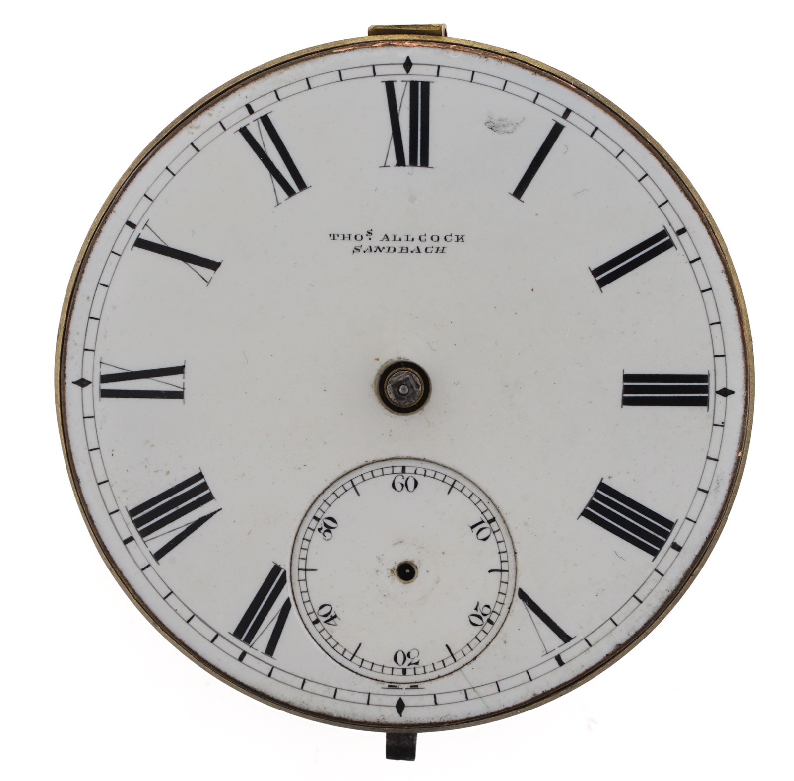 THOMAS ALLCOCK SANDBACH ENGLISH LEVER FUSEE POCKET WATCH MOVEMENT ...