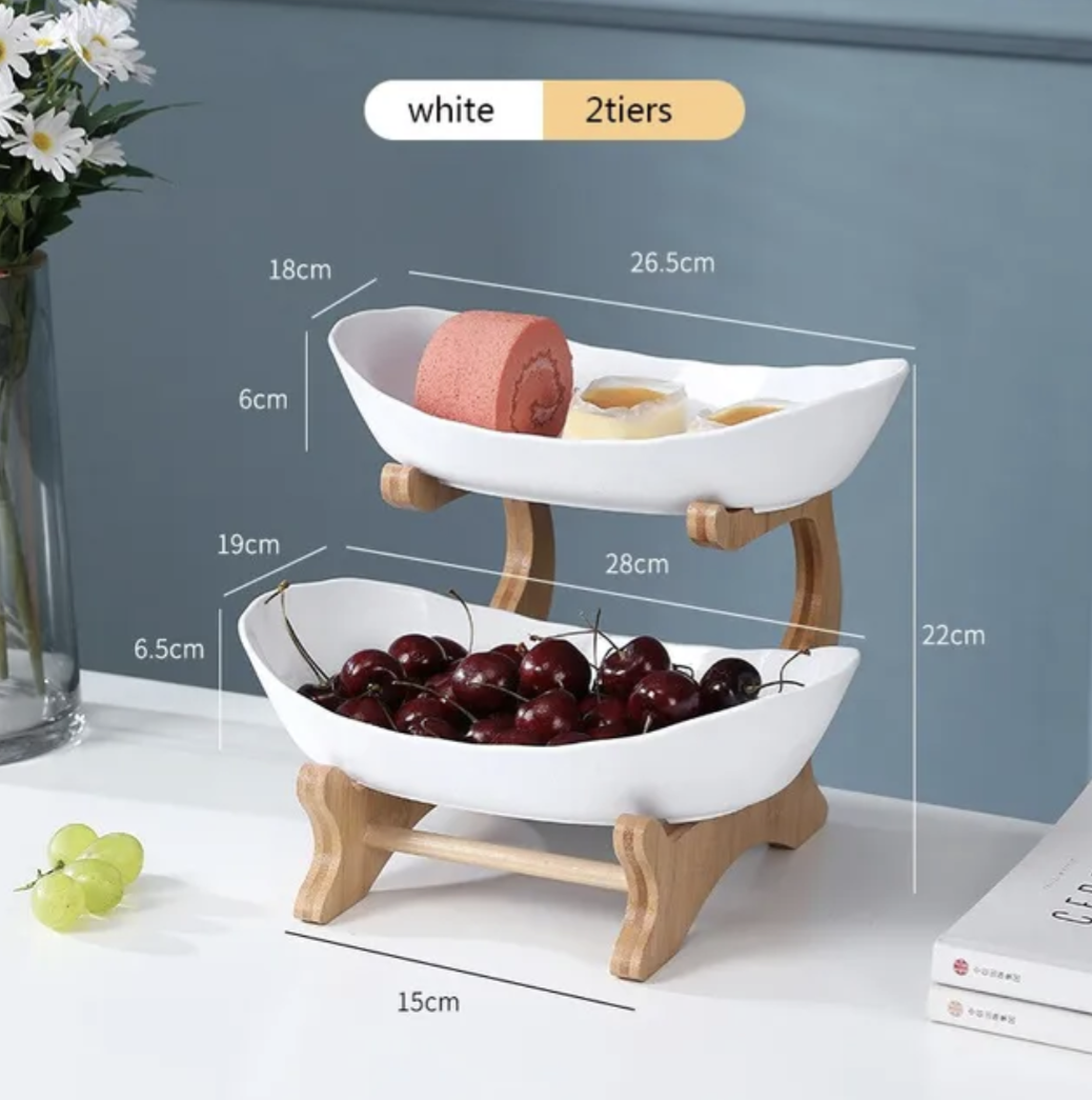 3 Tier Fruit Storage Basket Bowl Holder Vegetable Utility Rack & Dining ...