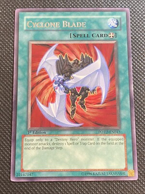 YuGiOh! Cyclone Blade POTD-EN043 Rare 1st Edition Near Mint Power Of ...
