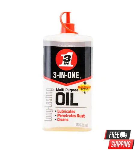 3 oz. Multi-Purpose Oil, Long-Lasting Lubricant / cleans and protects ...