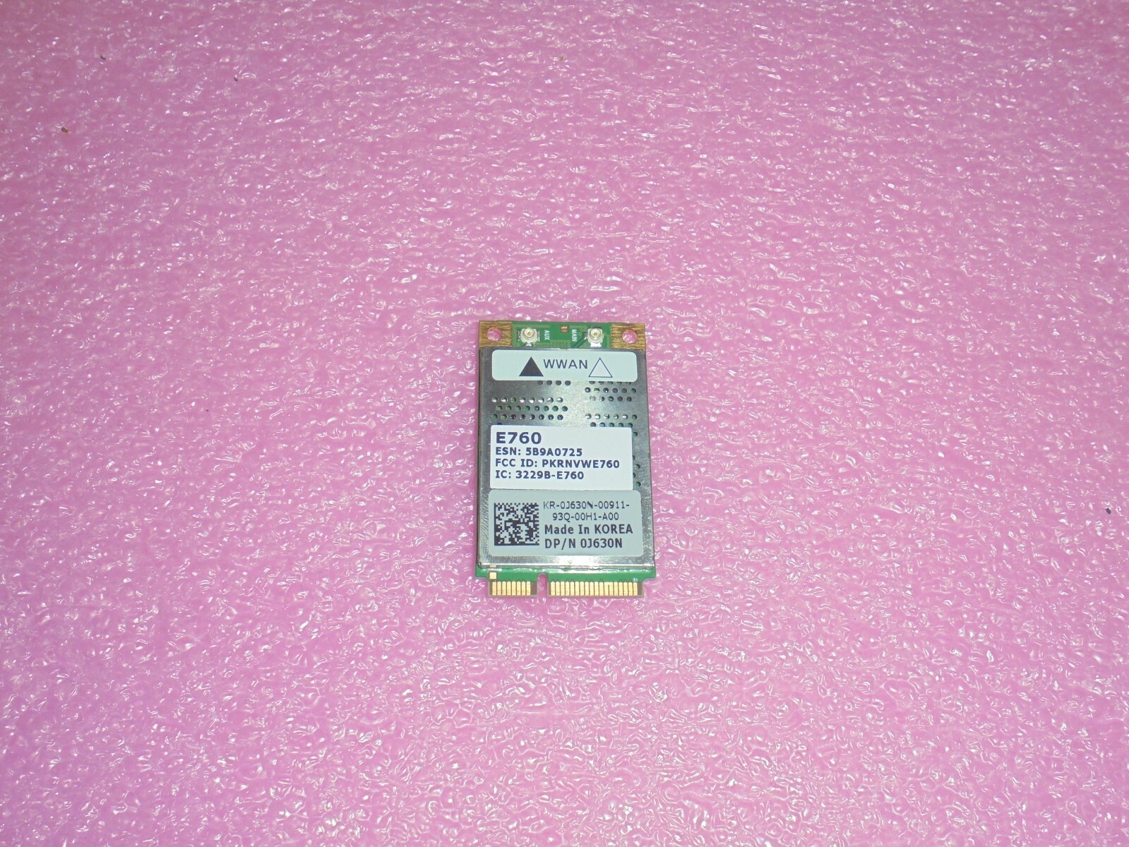 Dell 5730 Verizon Wireless Broadband MiniPCI Card J630N E670 for sale ...