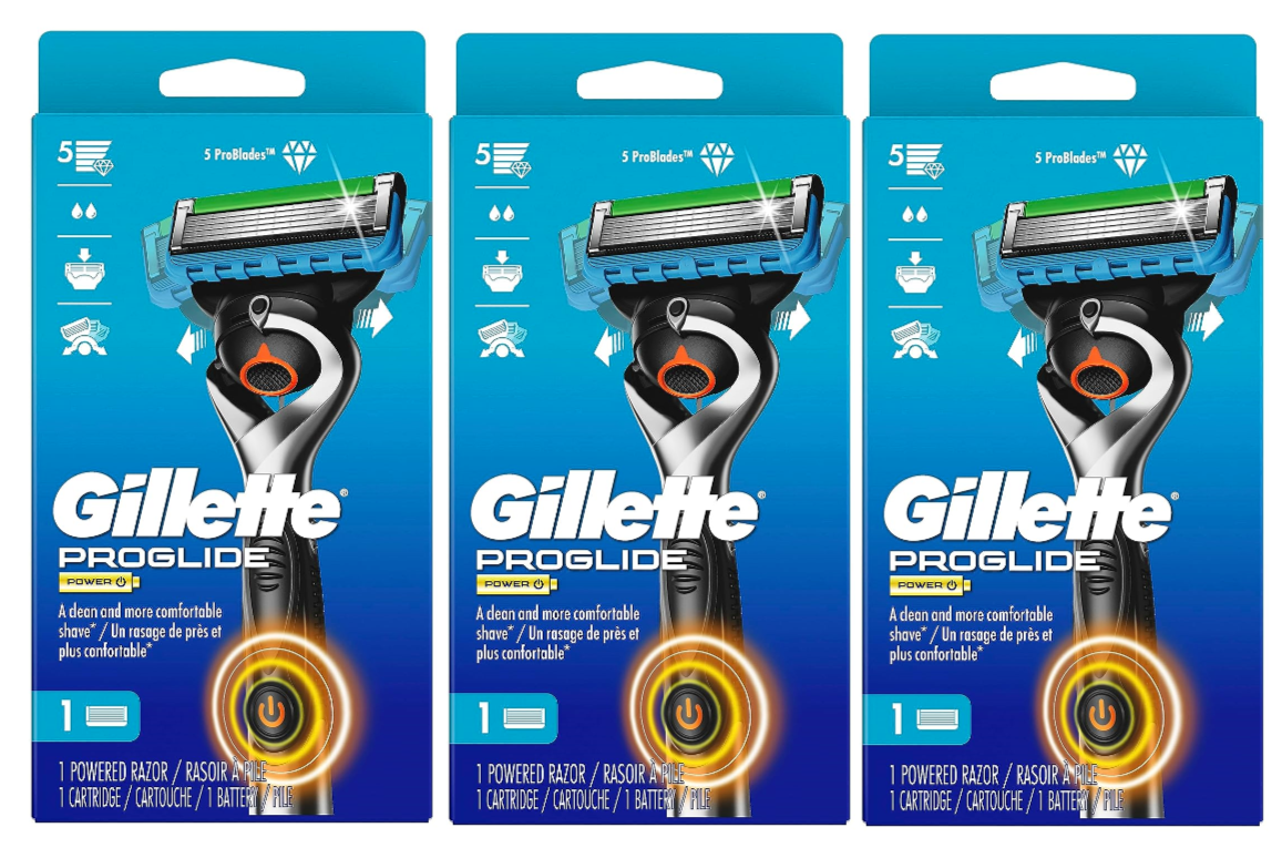 Gillette ProGlide Power Razor for Men, 1 Gillette Power Razor Handle 1 ...