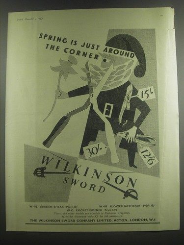 1953 Wilkinson Sword Ad - Spring is just around the corner | eBay