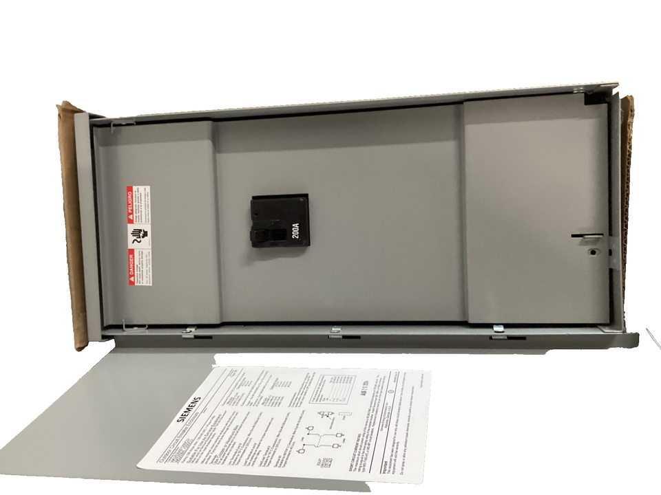 Siemens Circuit Breaker Enclosure, 200 A, 3R, W0202MB1200CU, Main ...