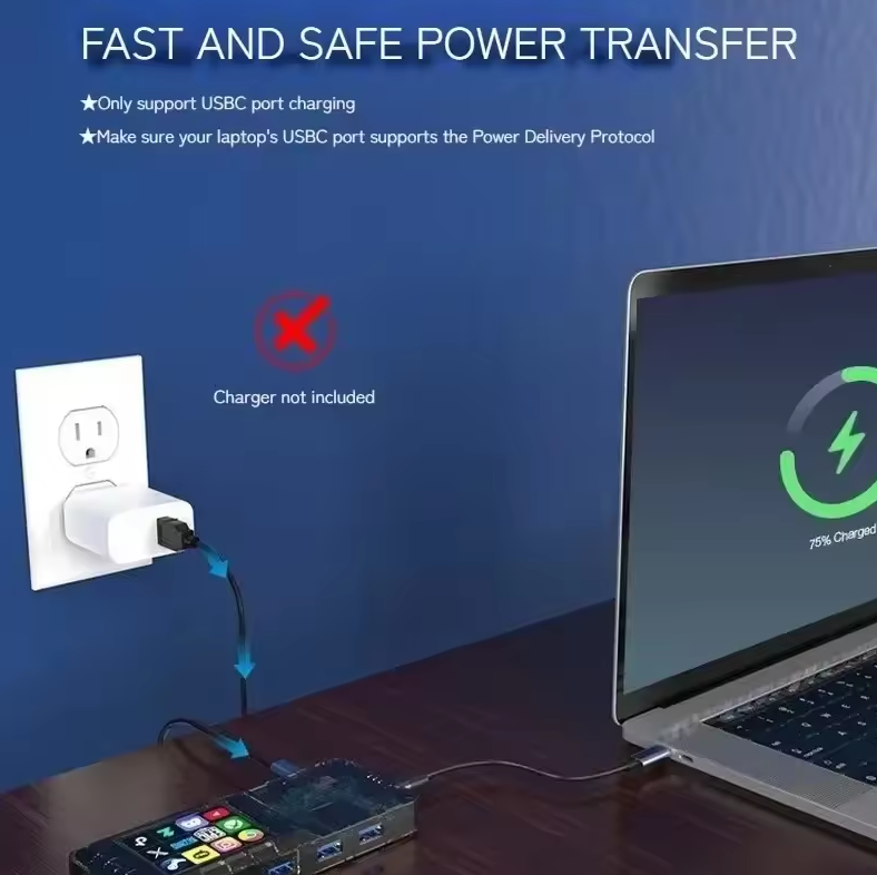 Mirabox H1 Type-C Visual Docking Station Network Port Docking Station ...