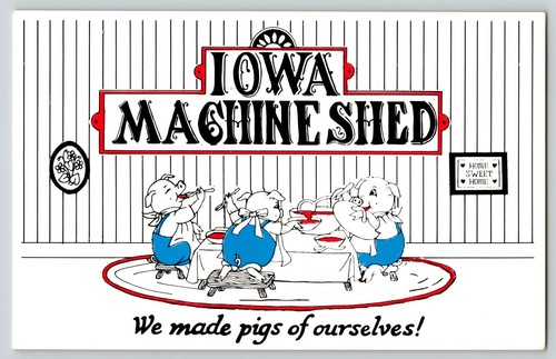 Postcard Iowa Machine Shed - Davenport Iowa - Restaurant | eBay
