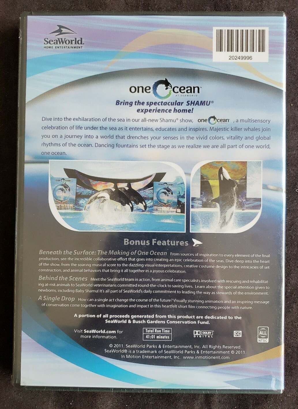 SeaWorld One Ocean At Seaworld DVD All New Shamu Show Brand New Sealed ...