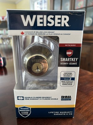 Weiser 9GD93710-044 Satin Nickel Metal Double Cylinder Smart Key ...