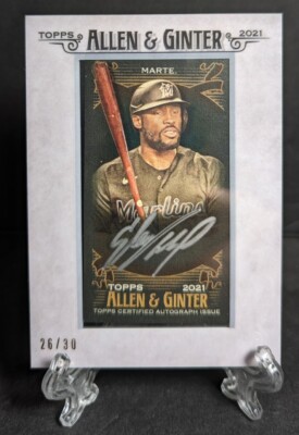 2021 Topps Allen & Ginter X - Starling Marte Auto - Framed Mini ...