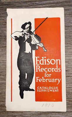 Edison Records For February Catalogue Supplement 1910 | eBay