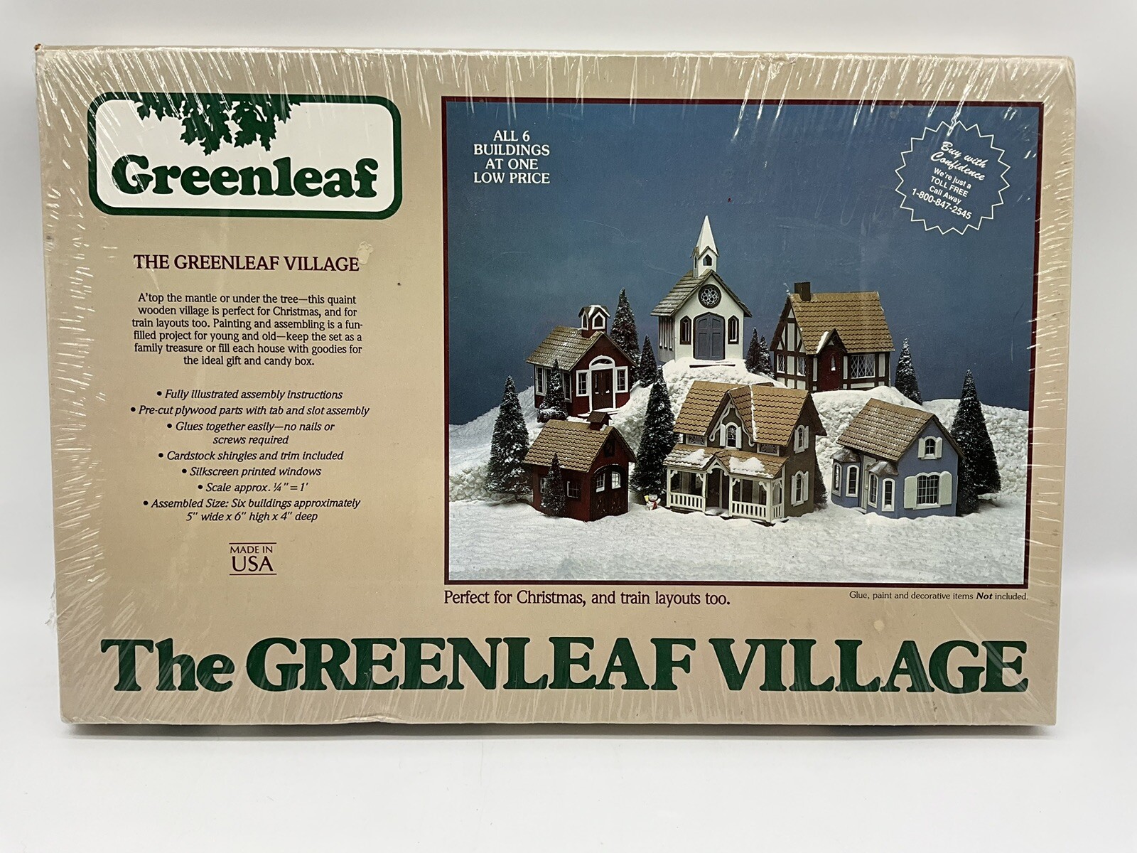 The Greenleaf Village NEW Vintage 1985 Wood Building Model Kit 8016 ...