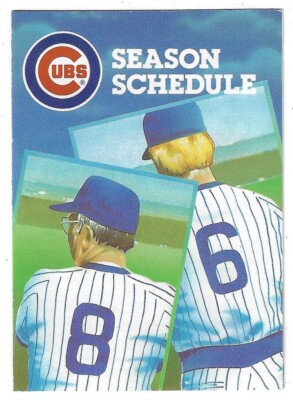 1986 Chicago Cubs MLB Baseball Schedule !!! Old Style | eBay