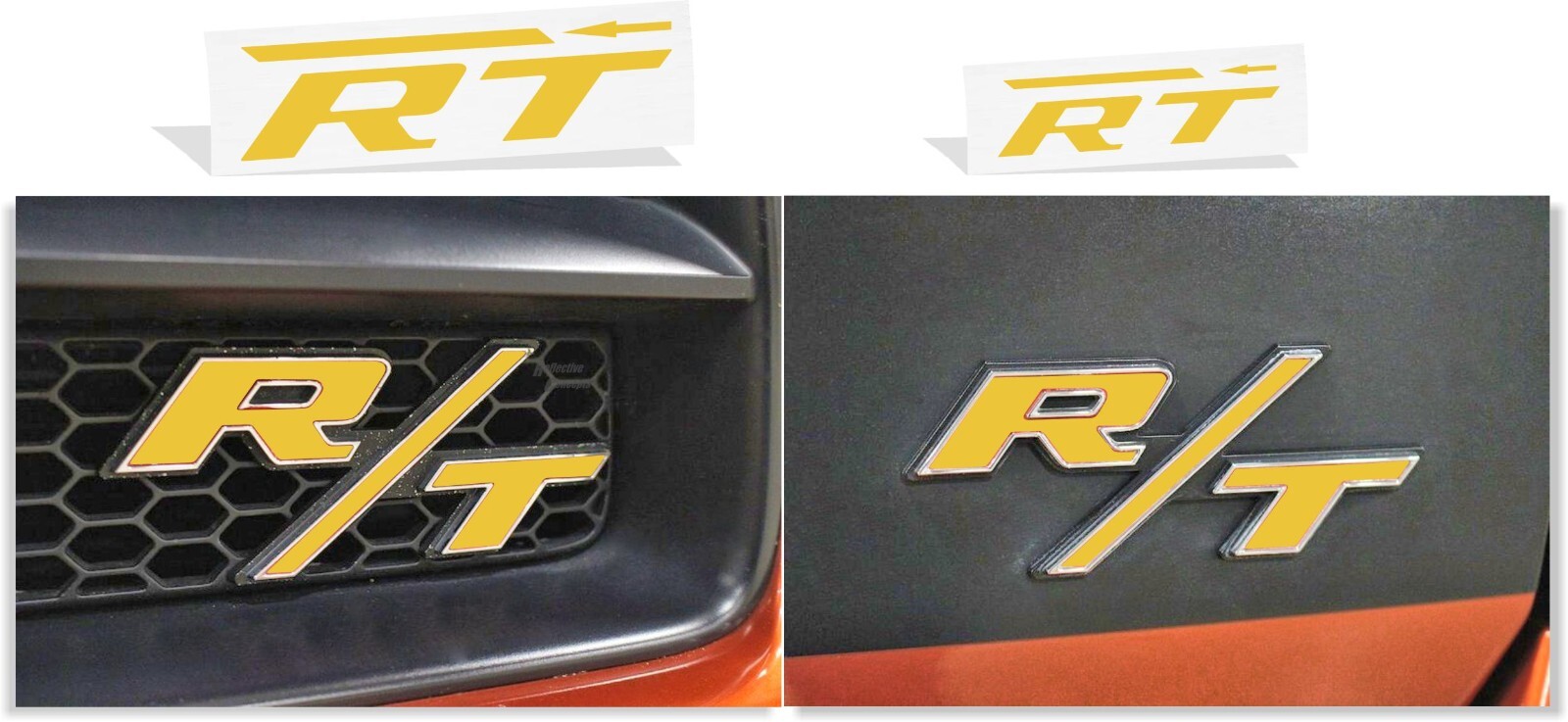 R/T Grille and Trunk Badge Inlay Decals for 2006-2010 Dodge Charger ...