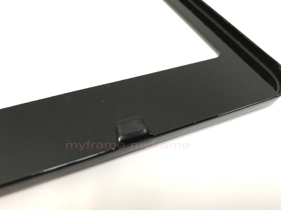 1pcsMERCEDES *HALO* BLACK Metal License Plate Frame Tag Holder with ...