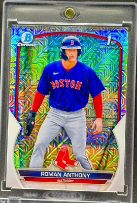 Roman Anthony RARE ROOKIE MOJO REFRACTOR BOWMAN CHROME INVESTMENT CARD ...