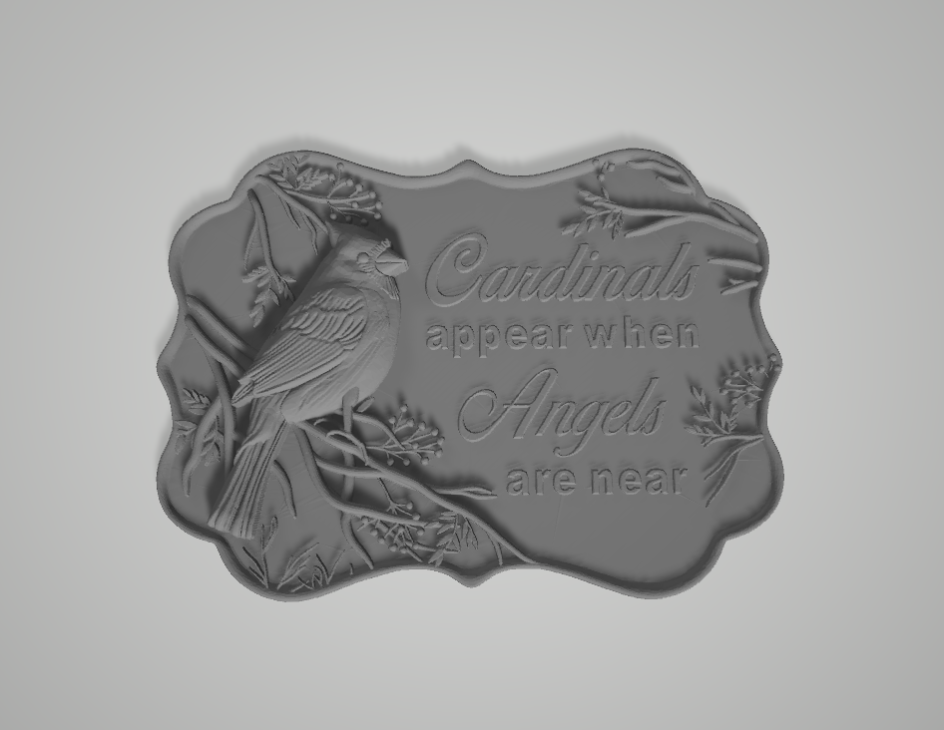 3d Model Stl File for CNC Router Laser and 3D Printers Cardinal Model ...