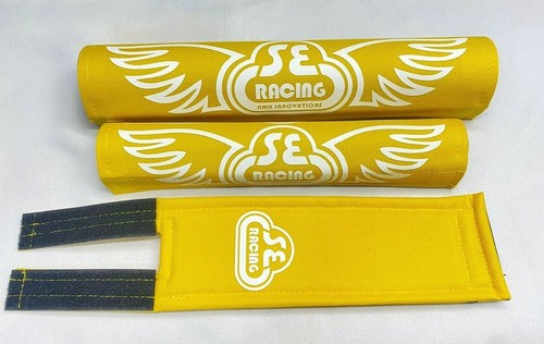 PK RIPPER Pad Set frame handlebars bar Stem bmx Re Made yellow white | eBay