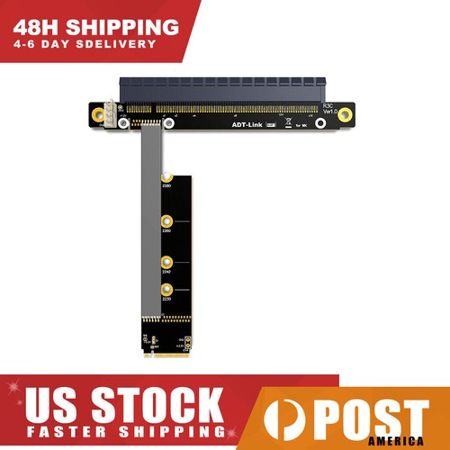 Card Extender M.2 NVMe To PCIe 16x Riser Graphics M2 x16 PCI-e Non-USB ...