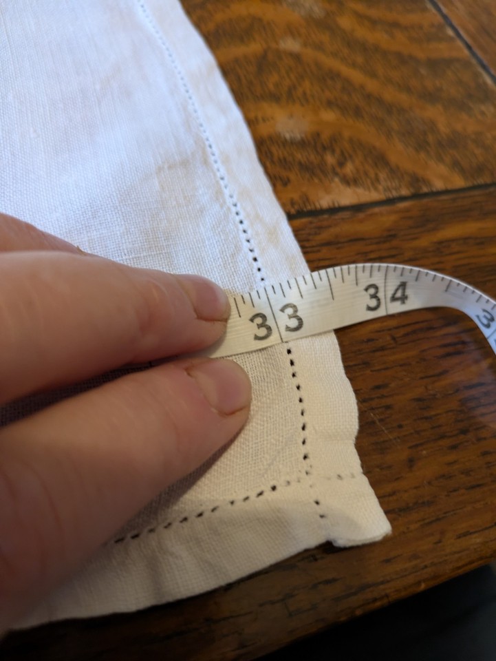 Vintage Cream Linen Tablecloth With Small Beige Flowers | eBay UK