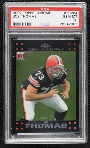 2007 Topps Chrome Joe Thomas #TC264 PSA 10 GEM MT Rookie RC | eBay