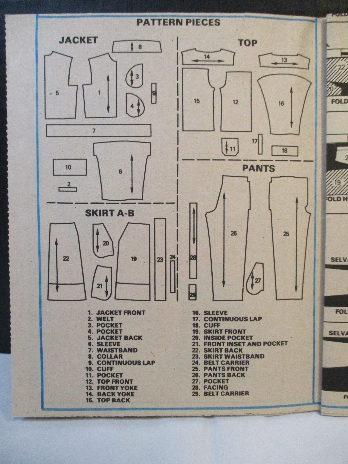 McCall's Pattern 8191 Miss Sz 10 Jacket Top Skirt Pants Cut Complete ...