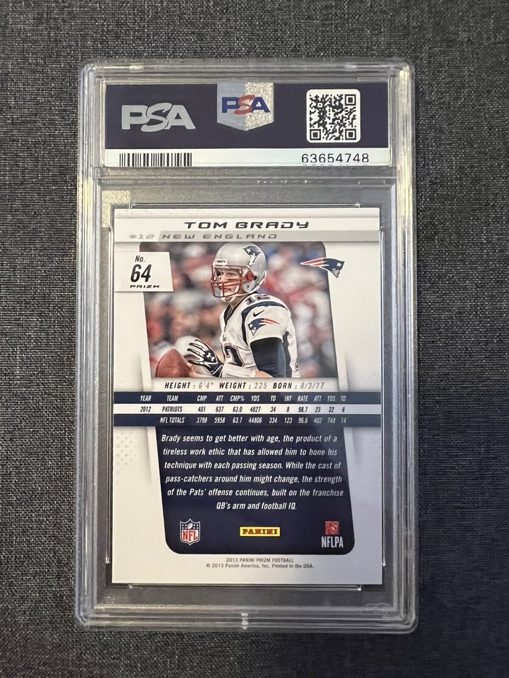 New England Patriots 2013 Prizm Tom Brady Blue Pulsar PSA 10 GEM MT | eBay