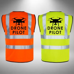 Drone Pilot Hi Vis Vest High Visibility Vest Yellow & Orange Safety ...