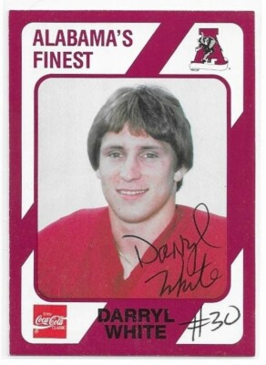 DARRYL WHITE Autographed Signed 1989 card #551 Alabama Crimson Tide ...