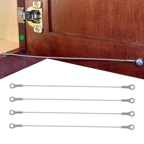 4pcs Stainless Steel Door Windows Restraint Cable Cabinet Hinge Braided ...