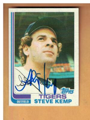 Steve Kemp AUTOGRAPHED 1982 TOPPS BASEBALL CARD SIGNED DETROIT TIGERS ...