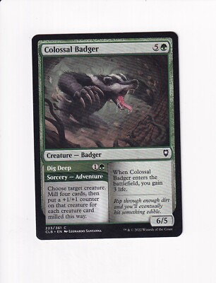 2022 MAGIC COMMANDER LEGENDS BATTLE FOR BALDUR'S GATE COLOSSAL BADGER ...