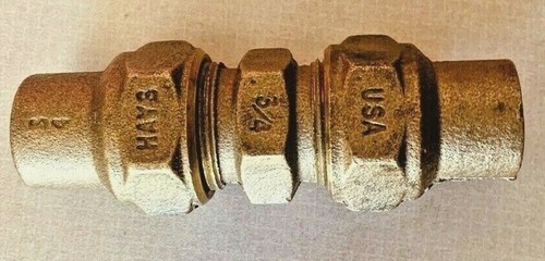 (Hays) Meter Box Straight Brass Grip Joint Coupling Fitting 3/4" CTS ...