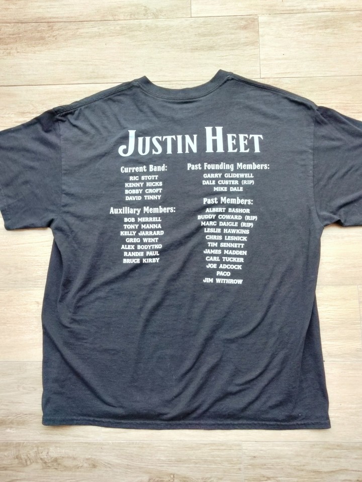 Men's XL Concert T Shirt Justin Heet, Jack Daniels Style Logo. 2016 At ...