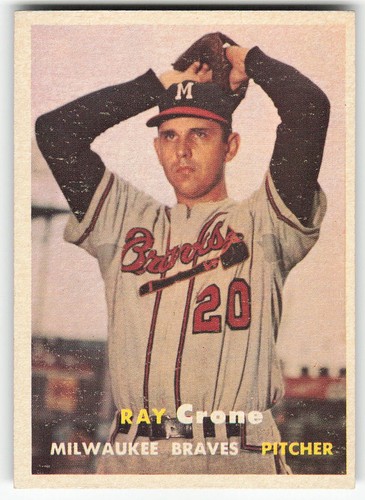 1957 Topps #68 Ray Crone BASEBALL Milwaukee Braves | eBay