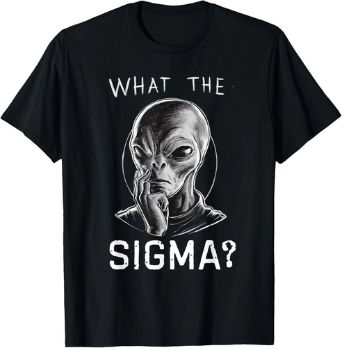 What The Sigma Alien Meme T-Shirt, Funny Thinking Graphic Tee, Unisex ...
