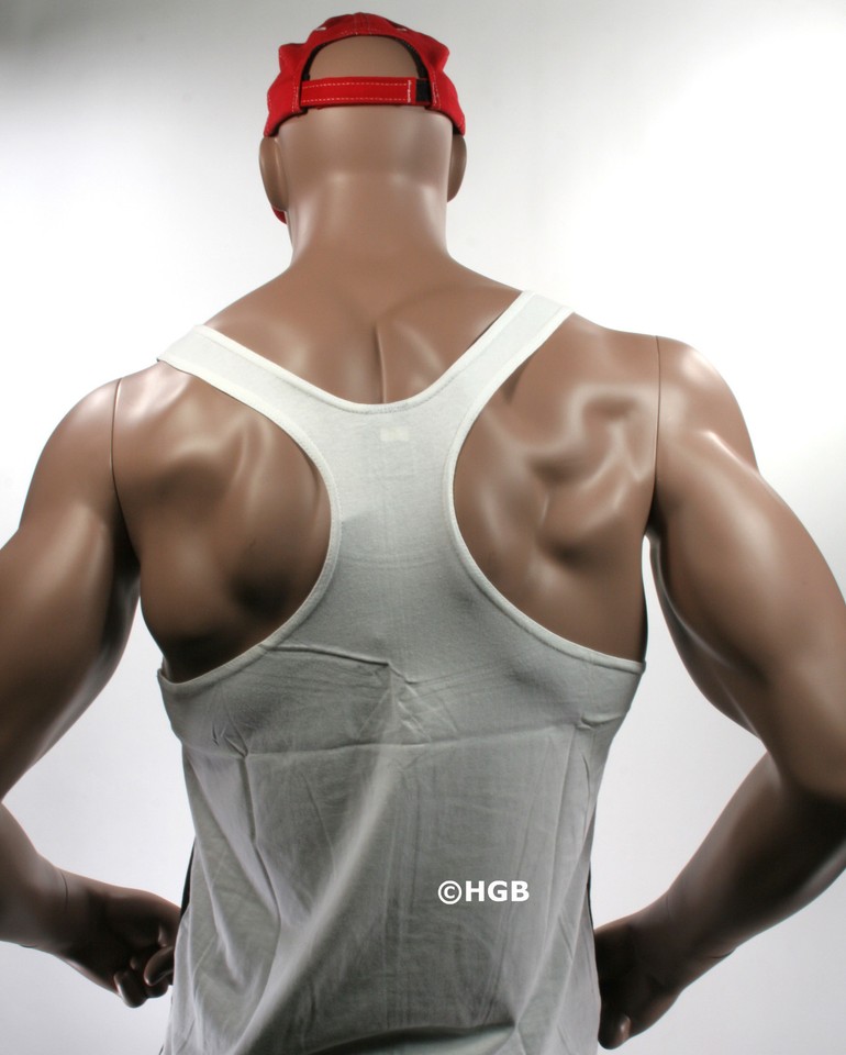 NEW Mens Workout NPC Bodybuilding Wear Fat Strap Tank Top Gym Clothing ...