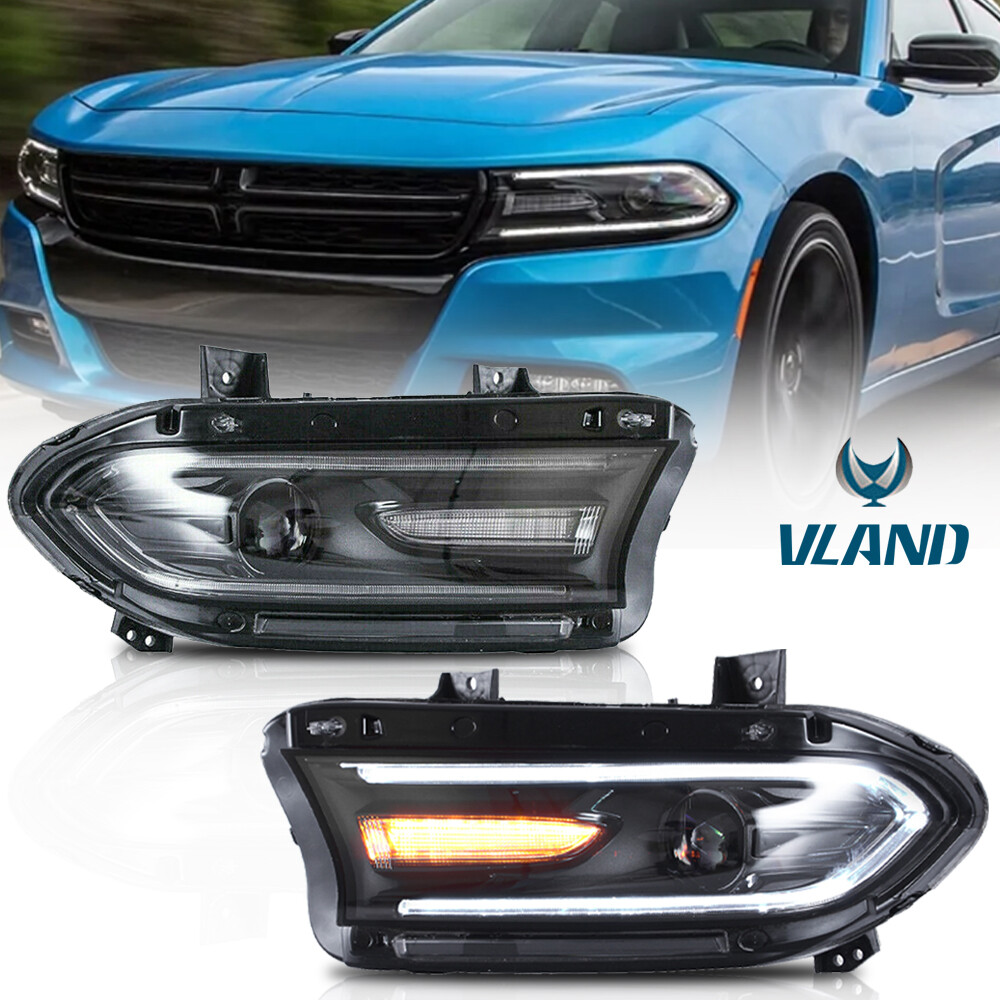 LED Projector Headlights Headlamps For 2015-2022 Dodge Charger SRT ...