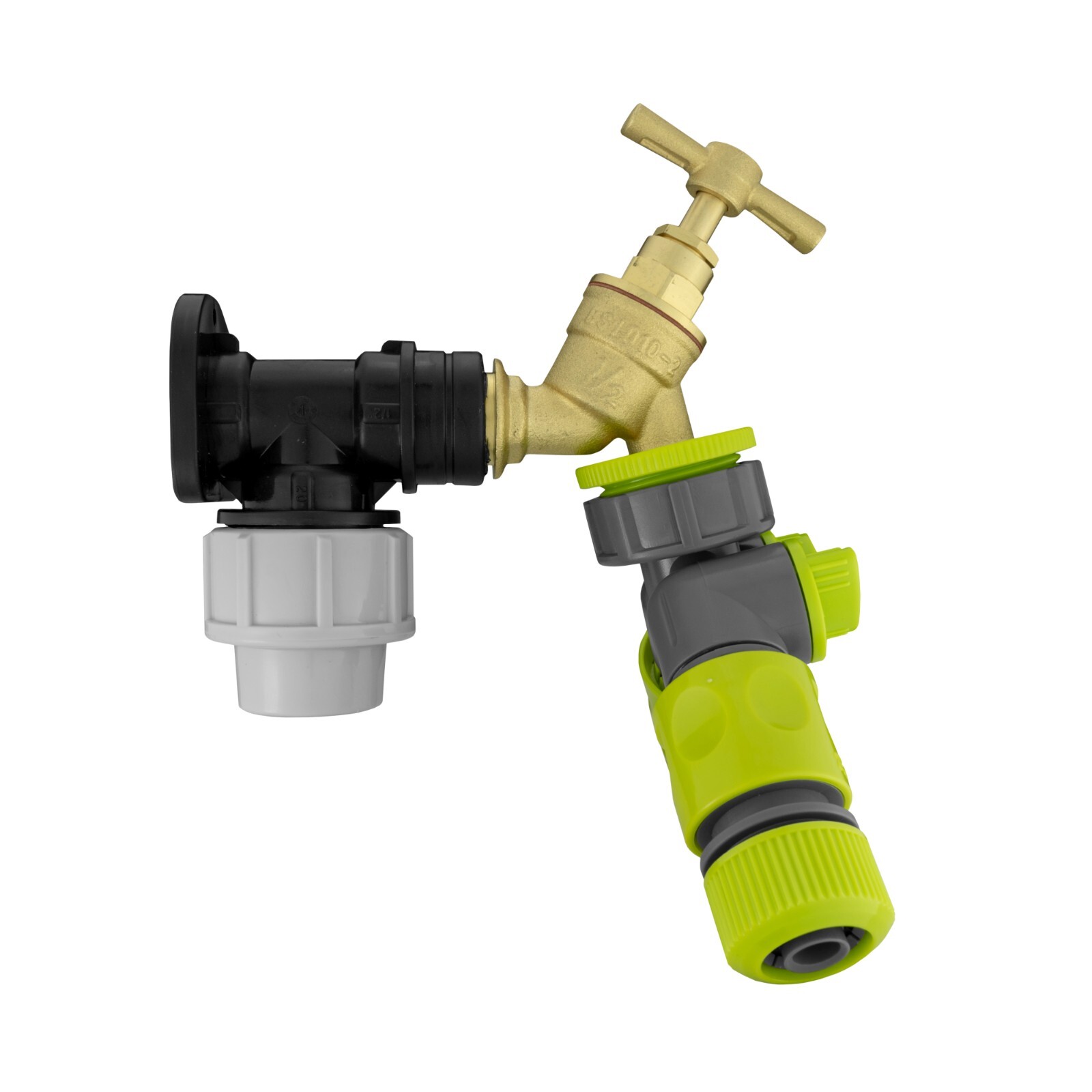 20mm or 25mm MDPE Wall Plate with Taps/Valves/Connectors/Splitter ...