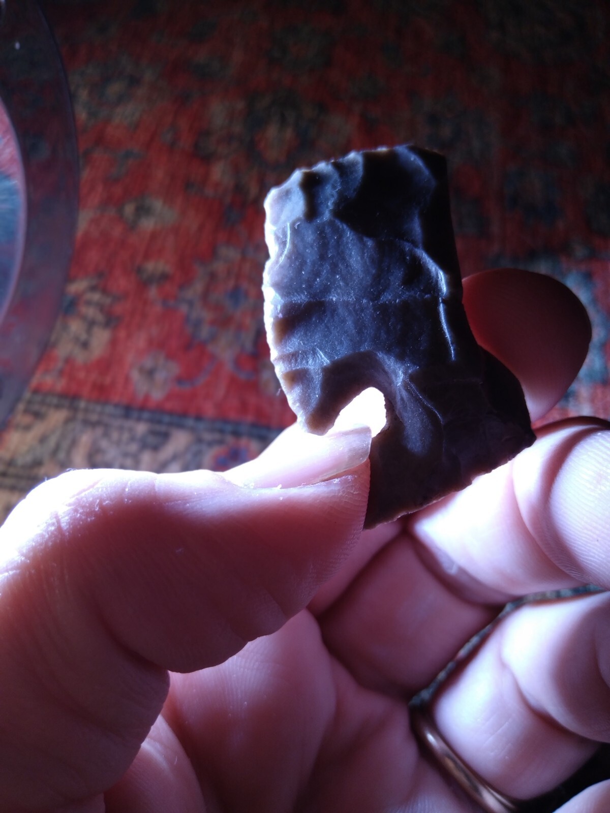 Native American Indian Artifact Carved Human Face Effigy Blade Atlatl ...