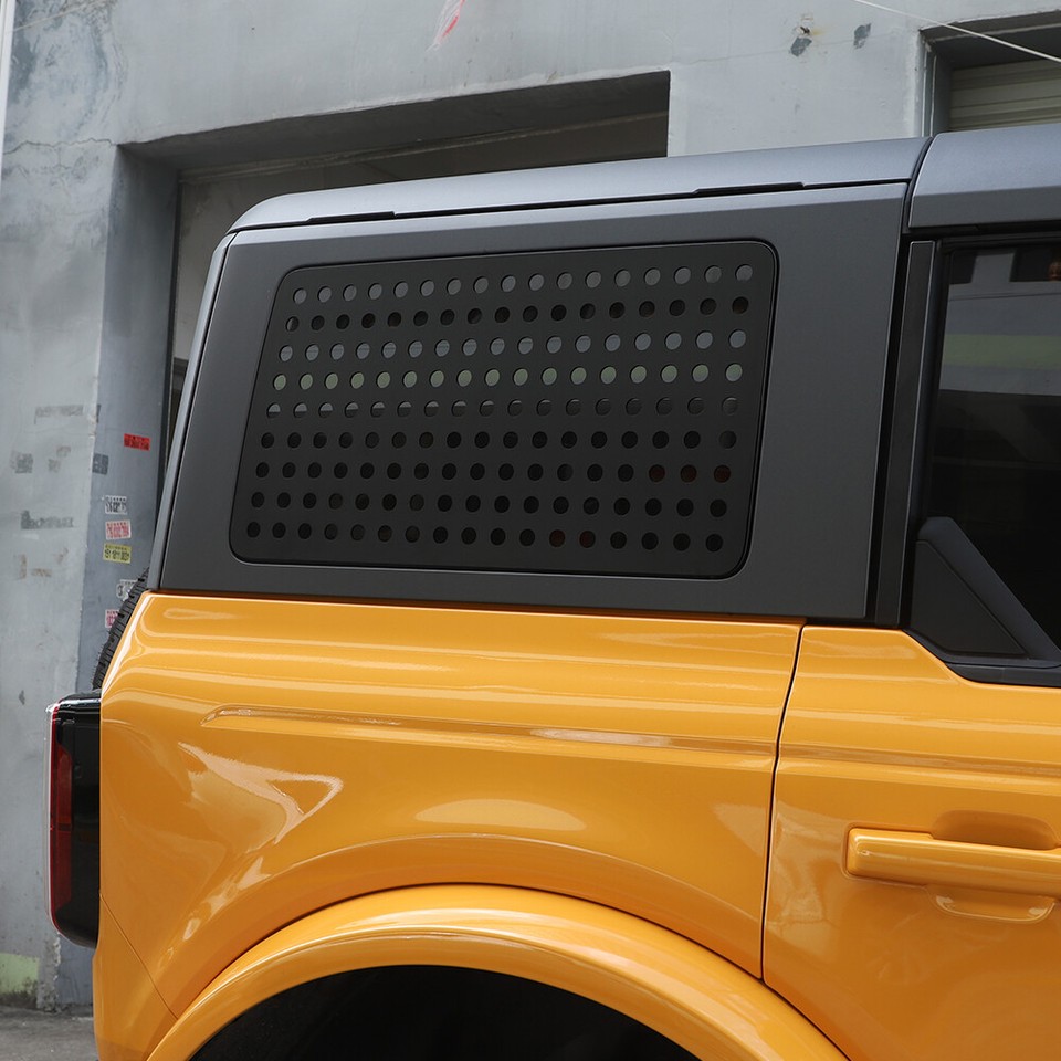 Rear Door Window Glass Panel Cover Trim For 2021+ Ford Bronco 4-Door ...