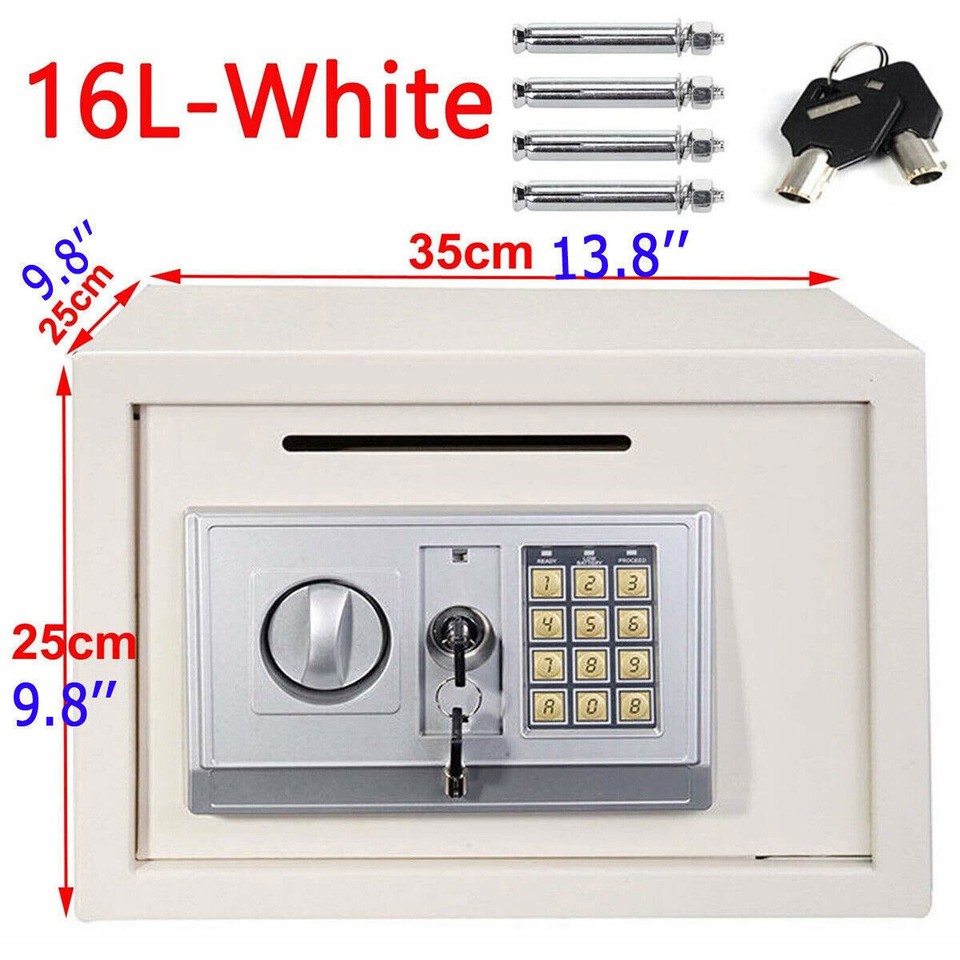 SOLID STEEL SAFE SECURITY HOME OFFICE HOTEL BANK MONEY CASH VALUABLES ...