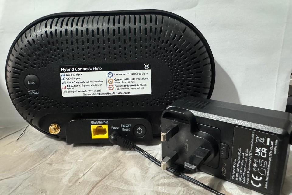 BT Hybrid Connect 4G Backup for BT Smart Hub 2 With Power Adopter ...
